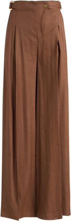 Elisabetta Franchi Femme, Pantalons, Brun, Taille: 38 FR Pantalone