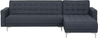 Beliani Beliani - Ecksofa Grau Polsterbezug L-Förmig Linksseitig Schlaffunktion Klassisch Wohnzimmer