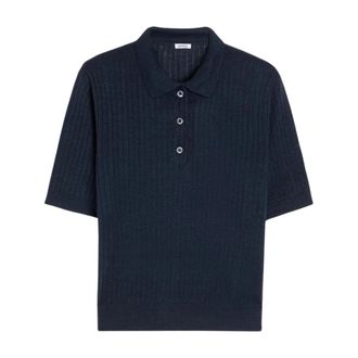 Aspesi Polo aus reinem Leinengarn - - Tops - Damen - Blau - M