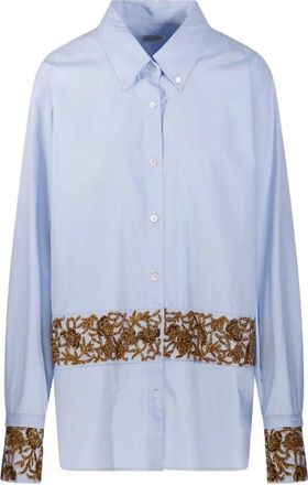 Dries Van Noten Cheers Bis Emb 4314 W.w.shirt Lblu