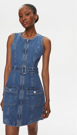 Tommy Jeans Jeanskleid DW0DW17682 Dunkelblau Slim Fit