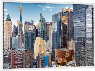 artboxONE Poster mit wei&szlig;em Rahmen 18x13 cm St&auml;dte/New York Manhattan New York City - Bild Foto Manhattan