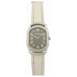 Herm&egrave;s Uhr - HERMES RALLYE RA1.210 QUARZ UHR 20 X 25 MM AUS PAL - Gr. unisize - in Silber - f&uuml;r Damen