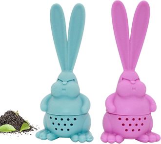 Generic Kaninchen-Teefilter - Antrette f&uuml;r w&uuml;tender Hasentee, zwei gro&szlig;e Ohren, eine Teekerze aus hitzebest&auml;ndigem Silikon, mehrere Teegeruch, f&uuml;r Tassen und 