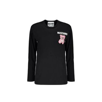 Moschino Couture Schwarzes Baumwoll-T-Shirt