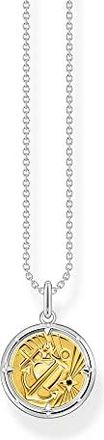 Thomas Sabo Collier à chaîne argent sterling Oxyde de Zirconium femme, Or, 45cm - KE2136-849-7-L45V