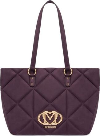 Love Moschino Shopper & Totes - Violet Quilted Shopper Bag - Gr. unisize - in Grau - f&uuml;r Damen