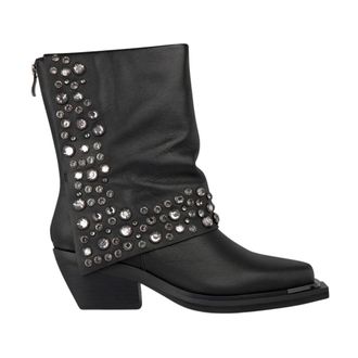 Alma En Pena Nieten Kn&ouml;chelstiefel - - Shoes - Damen - Schwarzk - 39 EU