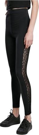 Urban Classics Femme Rayé En Dentelle Pour Leggings, Noir, S EU