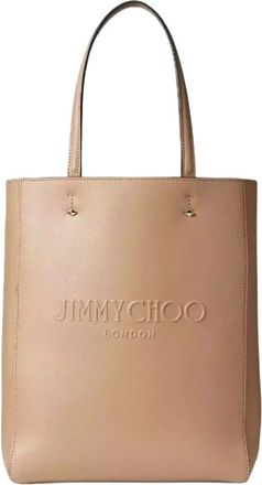 Jimmy Choo London Femme, Sacs, Beige, Taille: ONE Size Lenny N/S Medium Tote