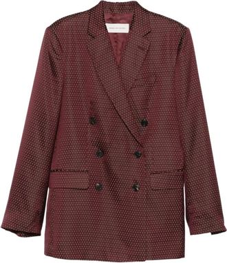 Dries Van Noten Femme, Vestes, Rouge, Taille: 40 FR Veste crois&eacute;e