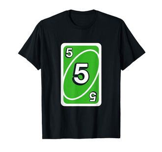 Uno Halloween Green 5 Karte T-Shirt