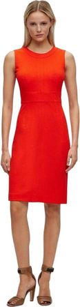 HUGO BOSS Dirula Kleid f&uuml;r Damen, Rundhalsausschnitt (Leuchtend Orange)