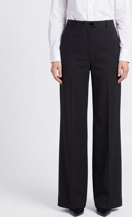Jil Sander High-Waist-Hose mit weitem Bein aus Schurwolle
