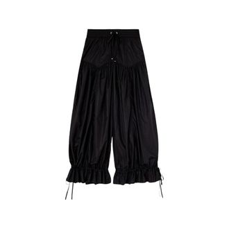 Ganni Nylon Cropped Hosen - - Trousers - Damen - Schwarzk - 2XS