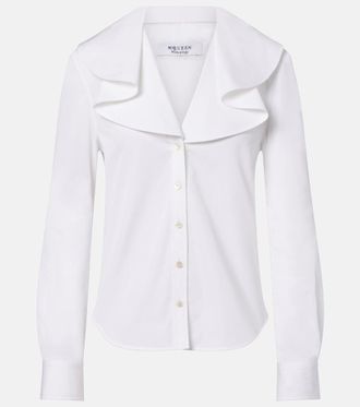 Alexander McQueen Chemise en popeline de coton