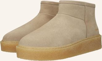 Blackstone Schn&uuml;rboots beige