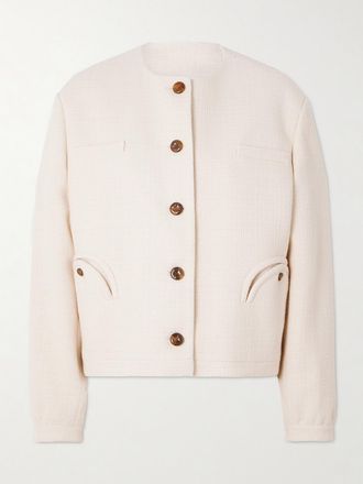 Blaz&eacute; Milano Missy Gliss Jacke Aus Einer Baumwollmischung - Creme