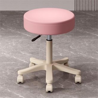 Generic Hocker H&ouml;henverstellbar Mit Fu&szlig;st&uuml;tze &middot; Drehhocker 360&deg; Drehbar &middot; B&uuml;rohocker & Friseurhocker &middot; Rollhocker Mit R&uuml;ckenlehne Aus PU-Leder &middot; Arbeitshocker