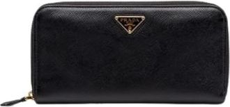 Prada Portefeuille Saffiano Pre-owned - Femme - Pre-owned - Noir - Taille: ONE Size