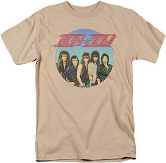Trevco Bon Jovi Runaway Jon T-shirt unisexe pour adulte, sable, Taille M