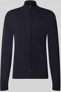 Mc Neal Slim Fit Strickjacke aus Viskose-Mix mit Stehkragen