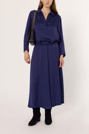 Gerard Darel Jupe satin&eacute;e - BELLA - Marine