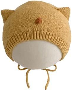 Generic Chapeaux dhiver tendance et mignons faits à la main en laine tricotée pour enfants et bébés - Pour tir dans la rue - Jaune, Orange, Taille unique