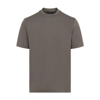 Brioni Baumwoll-Jersey-T-Shirt - - Tops - Herren - Braun - L