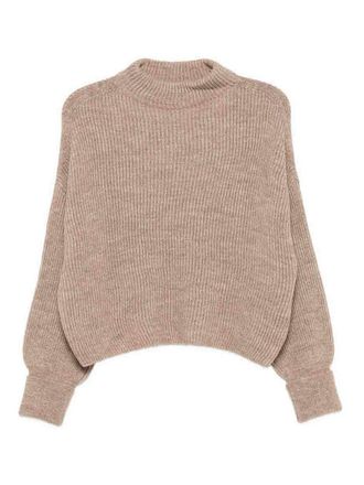 Closed Pull Col Rond - Beige