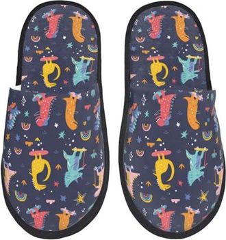 Generic Hiver Pantoufles Dinosaure De Dessin Anim&eacute; Doux Slippers Portative Maison Slippers Pour Spa H&ocirc;tel Femmes L