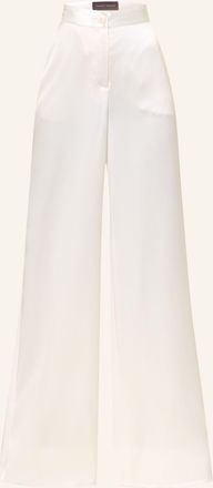 Talbot Runhof Talbot Runhof Marlenehose Aus Satin Mit Galonstreifen weiss