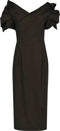 Liviana Conti Robe Au Genou - Marron Fonc&eacute;