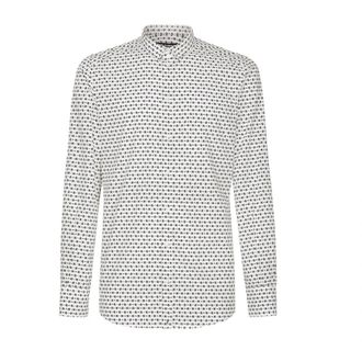 Dolce & Gabbana Wei&szlig;es Hemd mit Ober Logo Muster - - Shirts - Herren - Wei&szlig; - XL