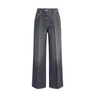 PESERICO Femme, Jeans, Gris, Taille: 34 FR Jean large