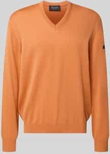 Maerz Strickpullover aus Schurwolle mit V-Ausschnitt