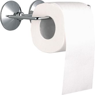 MSV 140326 WC-Rollenhalter Toilettenpapierhalter mit Saugnapf ohne Bohren 17,5 x 9 x 3 cm