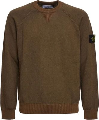 Stone Island Homme, Pulls, Brun, Taille: L Maille Ras du Cou