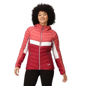 Regatta Harrock II Steppjacke/Winterjacke Damen mit Kapuze, Farbe:Rot, Gr&ouml;&szlig;e:40
