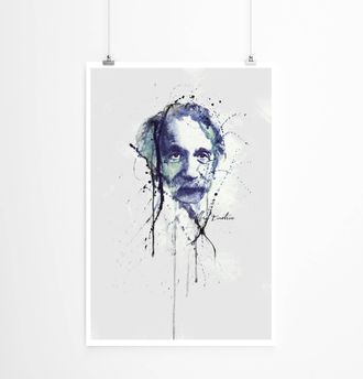 Paul Sinus Art Albert Einstein 90x60cm auf Masterclass Metallic Pearl High Gloss Photo Paper