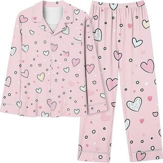 Generic Pyjama pour femme - Pyjama moelleux &agrave; manches longues pour femme - Pyjama confortable pour mari&eacute;e - Ensemble 2 pi&egrave;ces - Grande taille - Pyjama d&eacute;t&eacute; po
