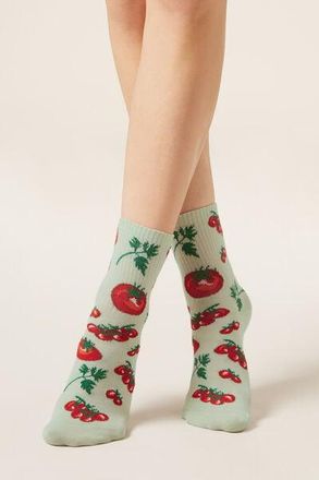 Calzedonia Socken Mit Food-motiven Grun