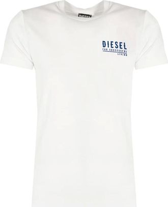Diesel Homme, Tops, Blanc, Taille: XL T-shirt élégant à col rond