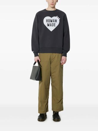 Human Made pantalon à patch logo - Vert