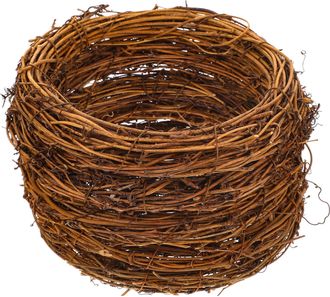 Amosfun Rattankranzherstellung Natürlicher Weihnachtskranz 5 Stück Dekorativer Kranz 20 cm