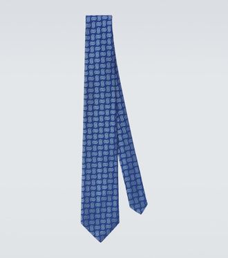Charvet Cravate jacquard en soie