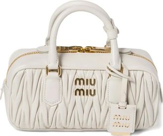 Miu Miu Arcadie matelass&eacute; nappa leather bag - Wei&szlig;
