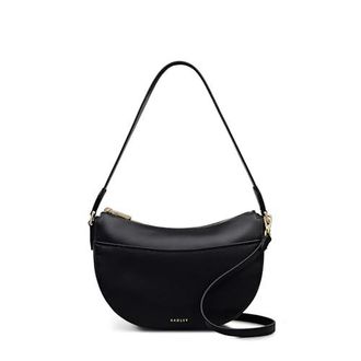 Radley London London Portland Way Petite &eacute;paule zipp&eacute;e en cuir pour femme, Noir, S