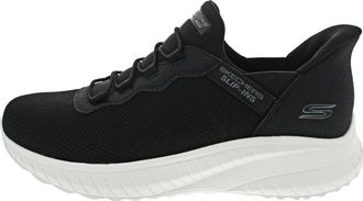 Skechers Herren Bobs Squad Chaos Daily Hype Sneakers, Black Knit Trim, 42 EU