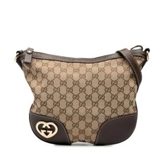 Gucci Sac bandouli&egrave;re en toile Pre-owned - Femme - Pre-owned - Brun - Taille: ONE Size